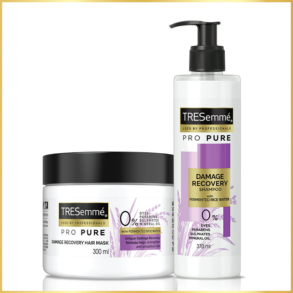 Try TRESemmé Pro Pure Damage Recovery Shampoo 370ml+Mask 300ml Combo | TRESemmé