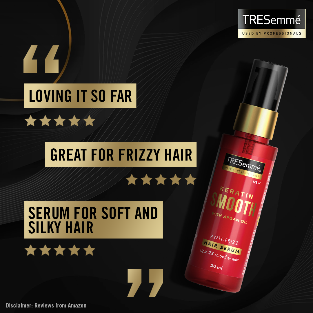 Get Frizz Free Hair with 50ml TRESemmé Keratin Smooth Hair Serum | TRESemmé