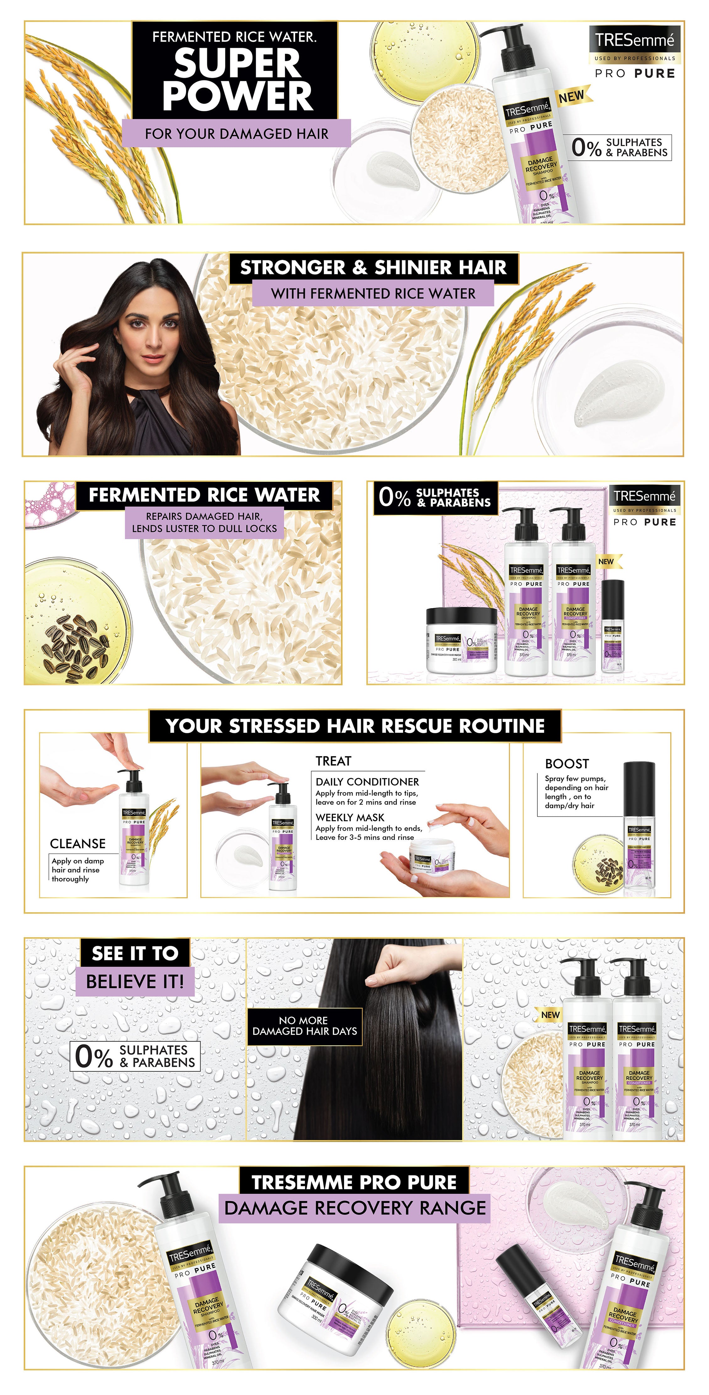 Try TRESemmé Pro Pure Damage Recovery Shampoo 370ml+Conditioner 370ml ...