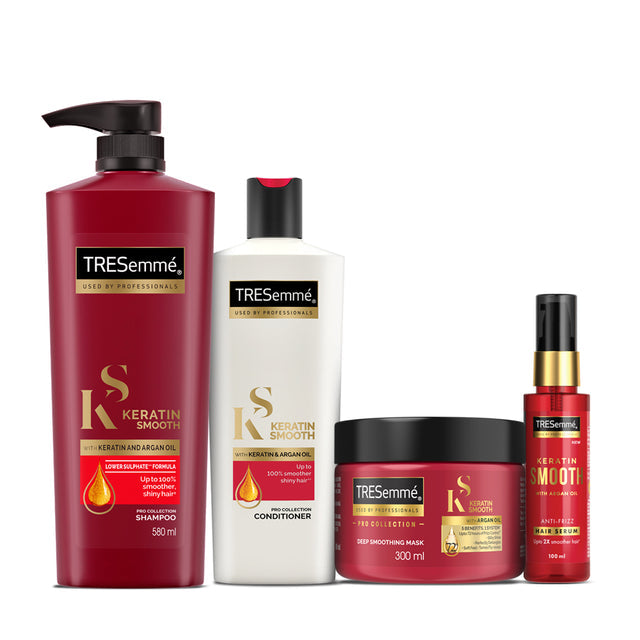 TRESemmé Keratin Smooth Shampoo 580ml + Conditioner 340ml + Mask 300ml ...